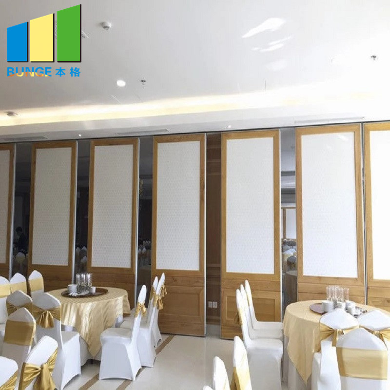 Lipat Kayu Dioperasikan Partisi Dinding Suara Partisi Pintu Untuk Restoran